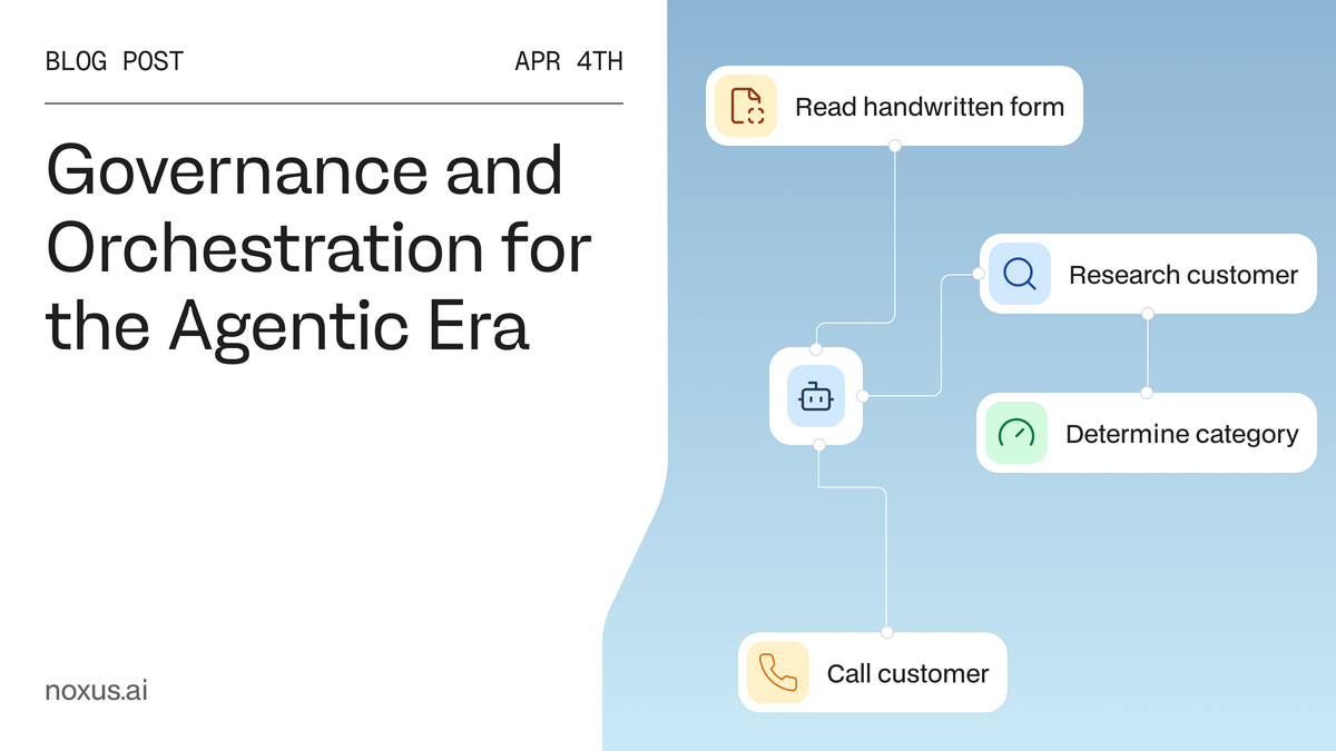 Governance and Orchestration for the Agentic Era